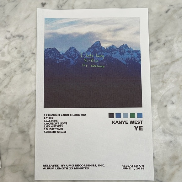 kanye west ye | Wall Decor | Kanye West Graduation 6 Pack Of 2h In X 8w ...